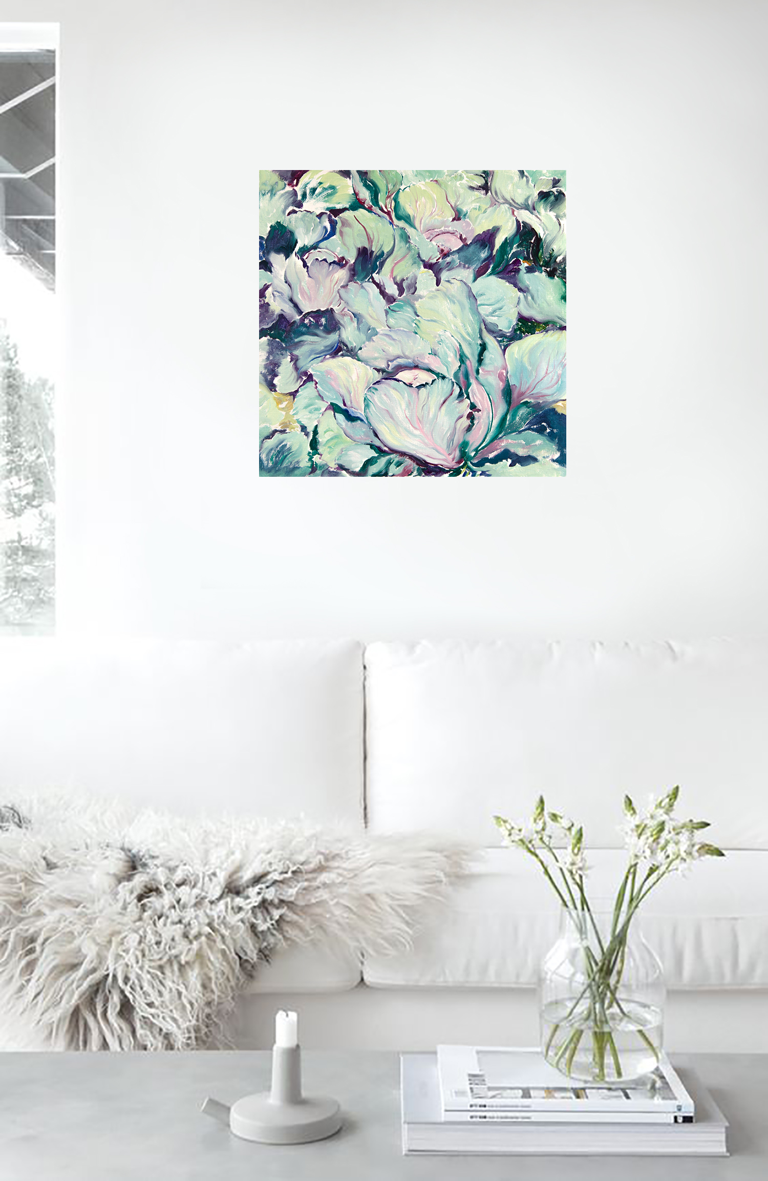 The cabbage field - Oil on Canvas/ cardboard - 40 x 40 cm - ArtWind ...